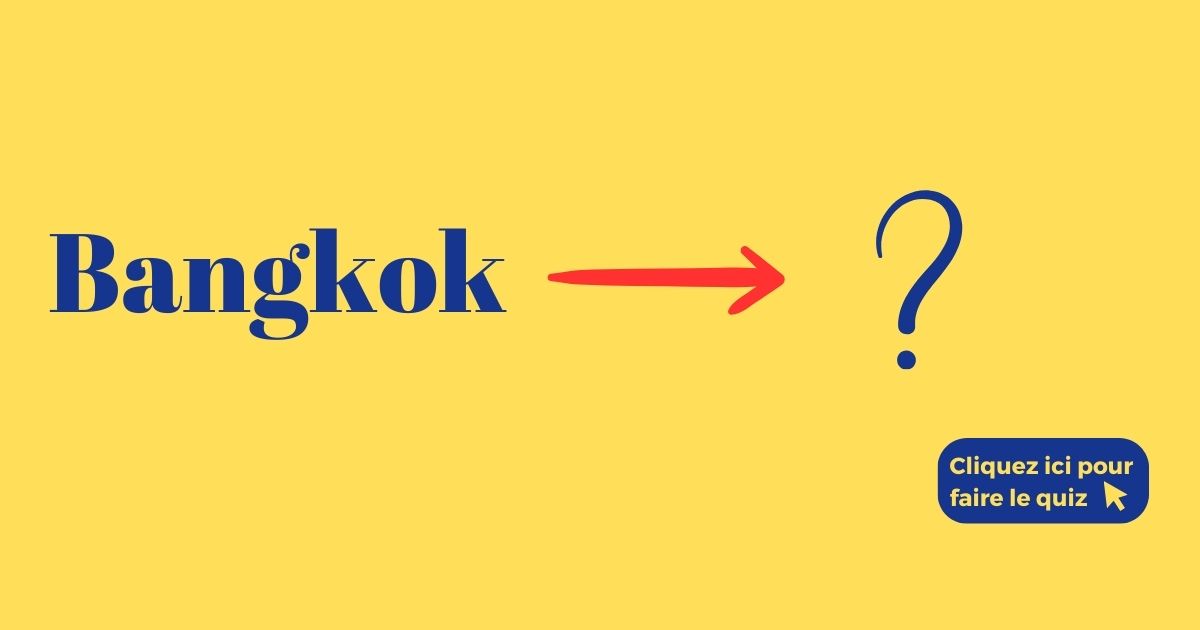 Quiz géographie : capitale vers pays